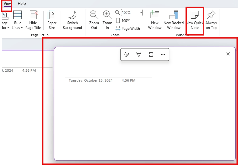 Sudden limit to the width of Quick Note window. Any suggestions ...