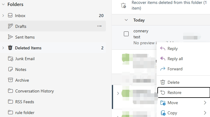 how do i recover deleted sent emails in classic outlook - Microsoft Q&A