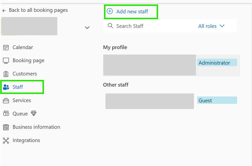 MS Bookings - I can't add new guest staff member - Microsoft Q&A