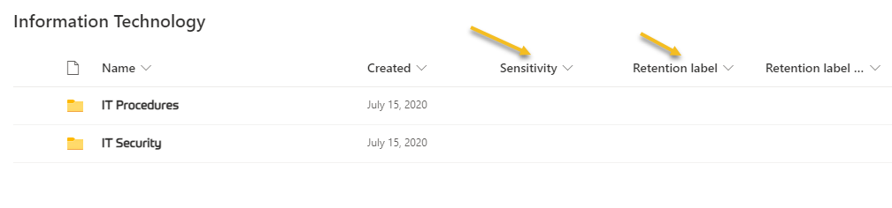 How to apply Sensitivity and Retention label for Site, Document Library ...