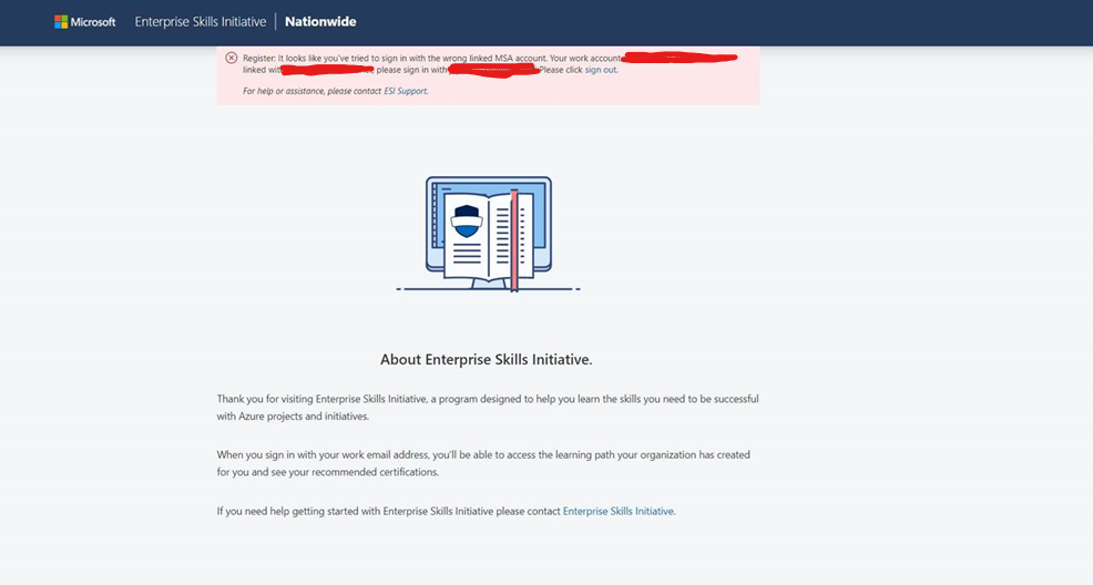 ESI Login issue - Microsoft Q&A