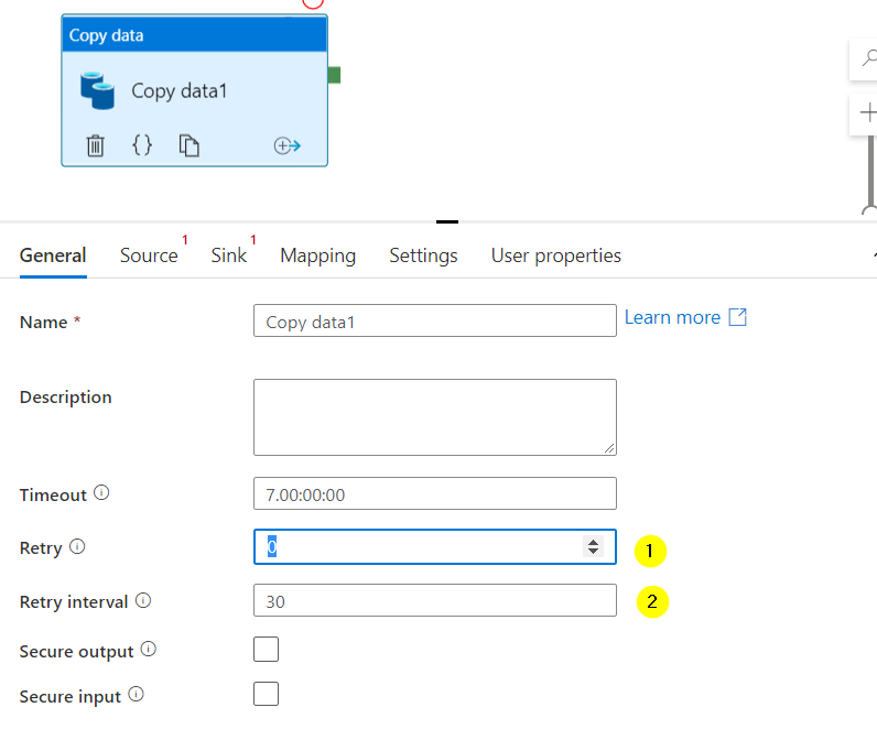 AZURE CopyActivity SUCCESS after serveral retry fails - Microsoft Q&A