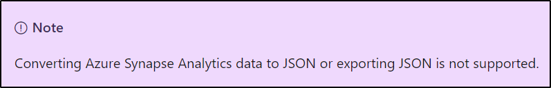 Azure Synapse Analytics support for json - Microsoft Q&A