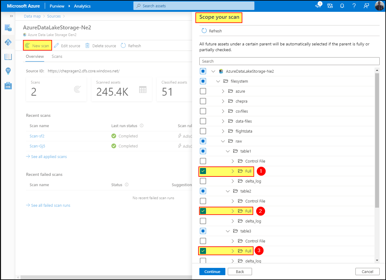 Azure purview : Common Folder scan - Microsoft Q&A