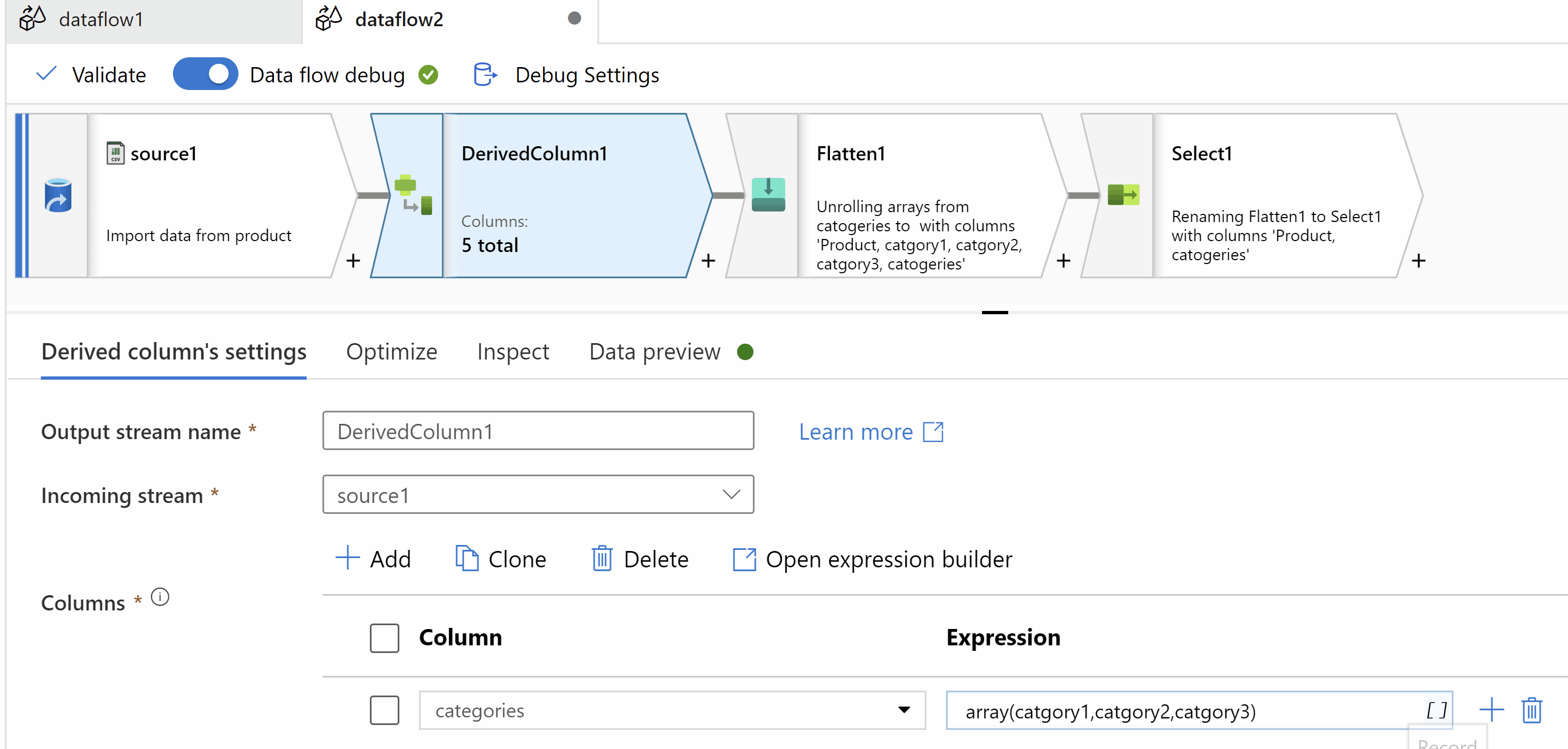 Azure Data Factory Derived Column Question Microsoft Qanda
