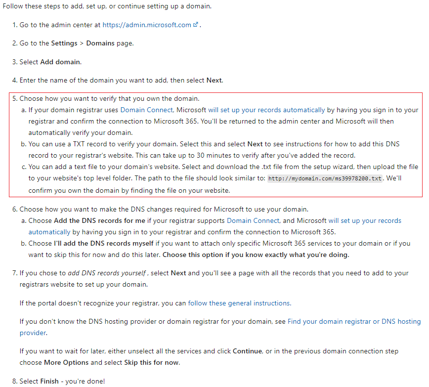 We have added a domain in tenant but DNS records are not added so its ...