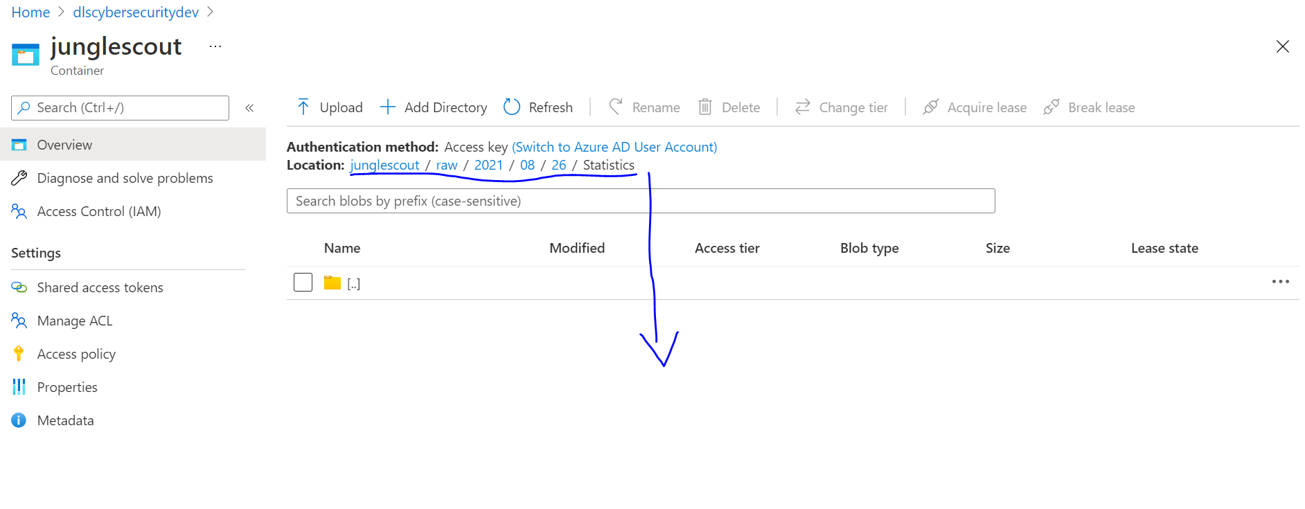 Azure Data Lake directories files went missing after few min of ...