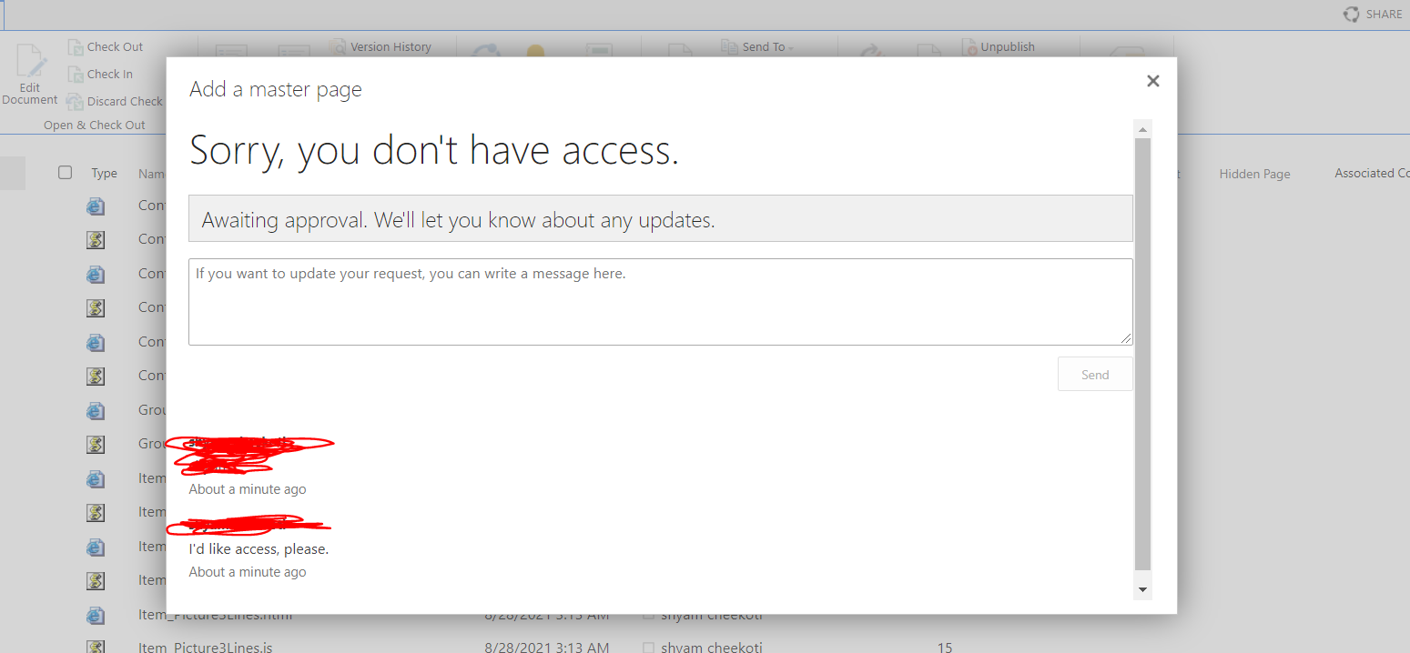 Access error while adding custom display template - Microsoft Q&A