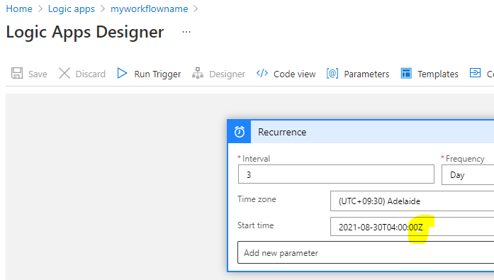 Deploying Logic App With Recurrence Trigger Via Arm Template Adds Z Zulu Time To Starttime 3842