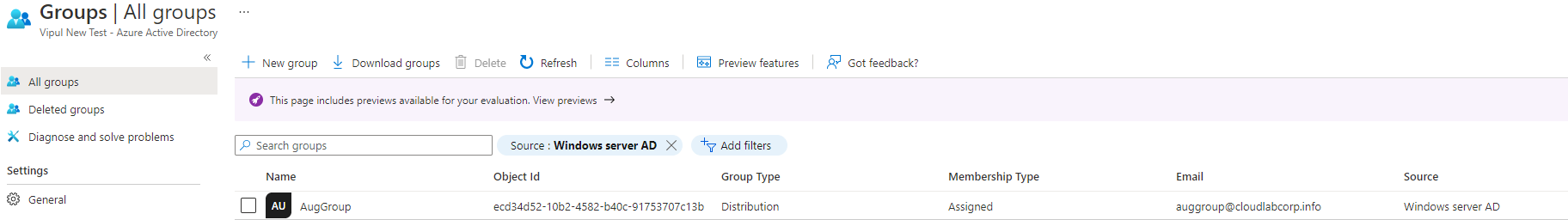 Change Azure AD group from distribution to security through Azure AD ...