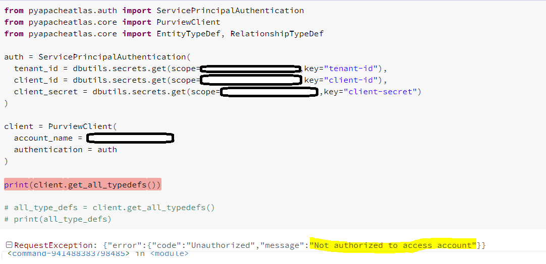 Azure Purview API - Service principal unauthorized - Microsoft Q&A Azure Purview API - Service principal unauthorized - Microsoft Q&A