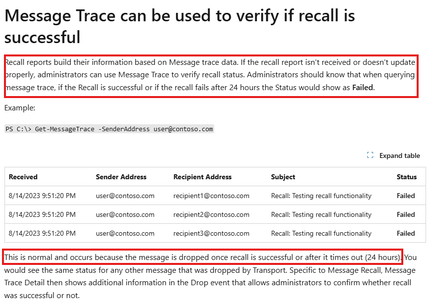 Recalling Email lots of times - Microsoft Q&A