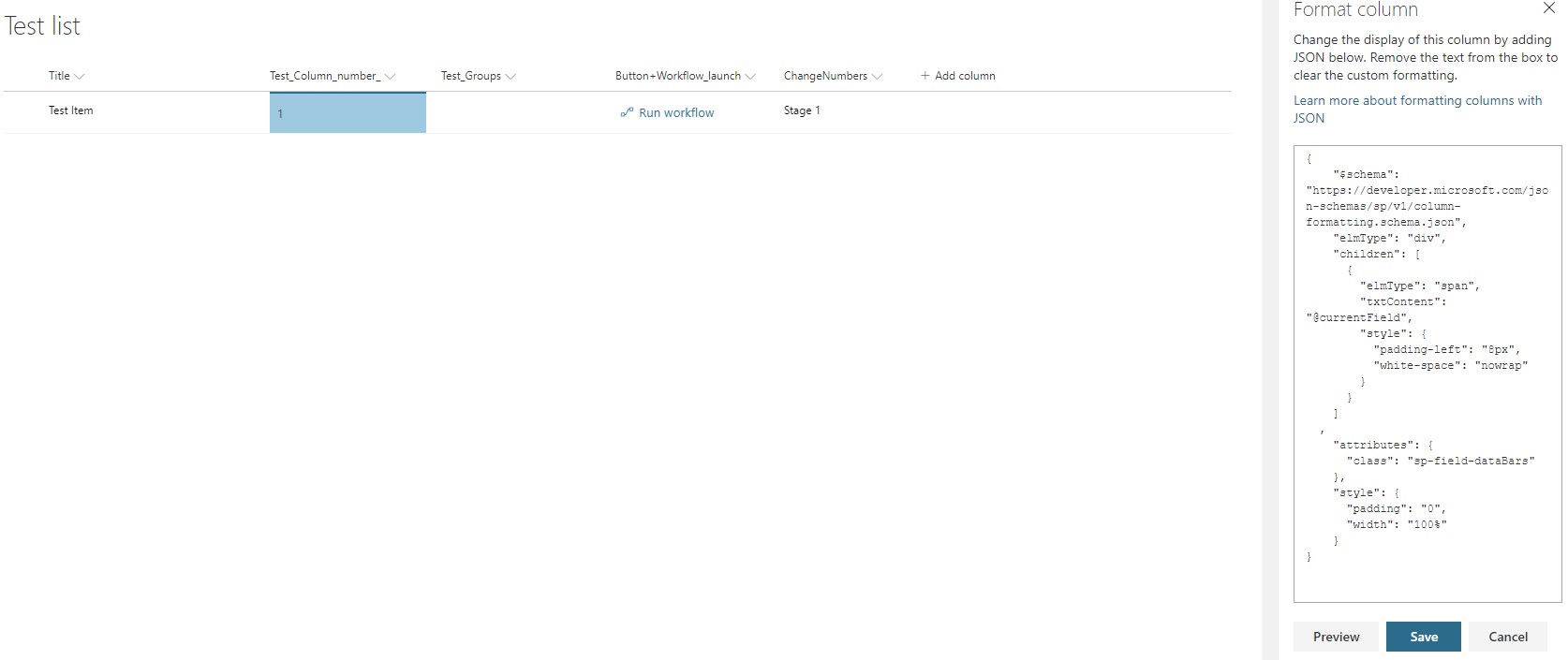 Sharepoint 2019 Column With Json Formating Does Not Run Workflow