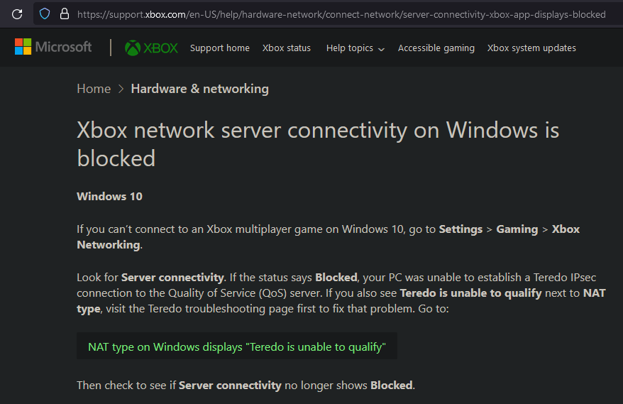 Xbox Networking button is missing in Windows 10 Settings - Microsoft Q&A