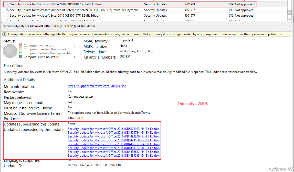 Wsus update superseded or not - Microsoft Q&A