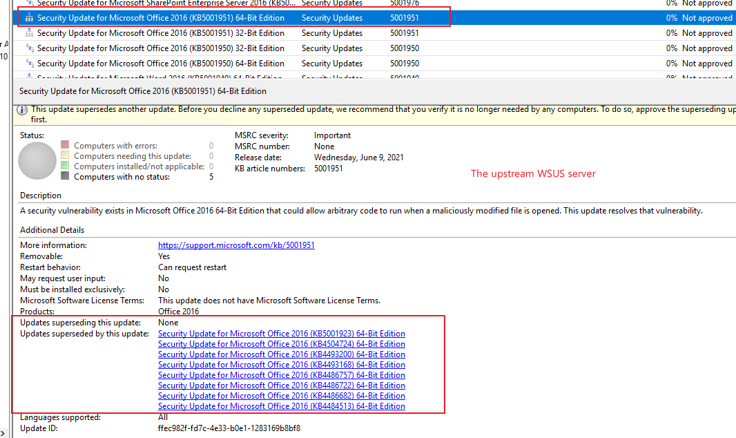 Wsus update superseded or not - Microsoft Q&A