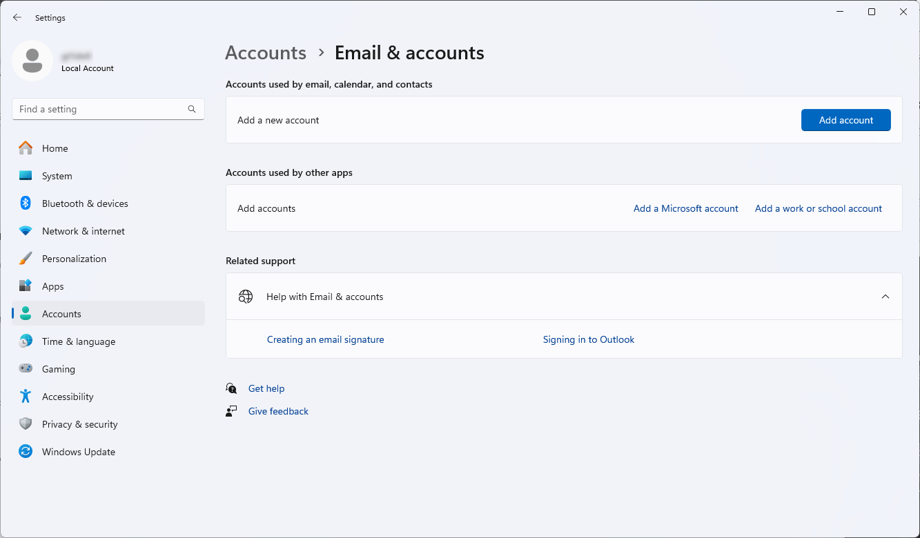 Disable email account synchronization with Microsoft Cloud service ...