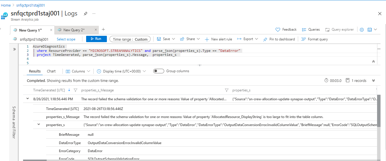 How To Check All Failed Message Data In Stream Analytics Log Monitoring 4523