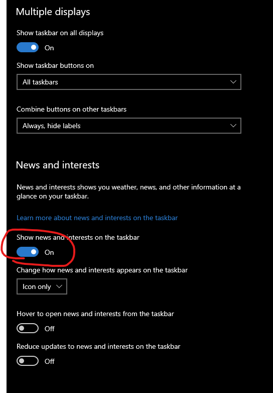"Show taskbar buttons on: All Taskbars" setting keeps resetting on ...