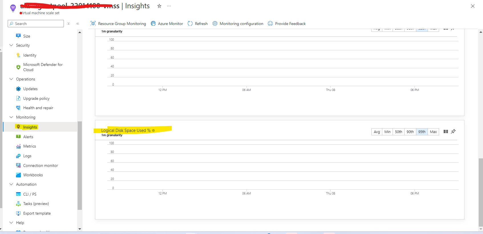 How to find available disk space in an Azure virtual machine scale set? - Microsoft Q&A
