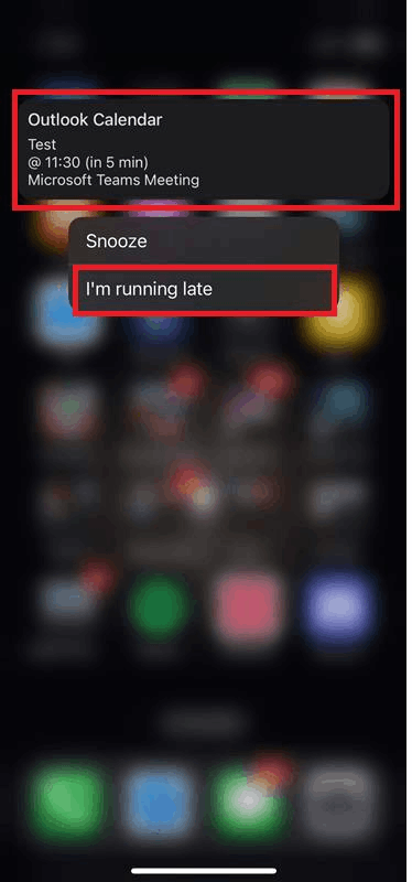 Automatic sending "Im running late" - Microsoft Q&A