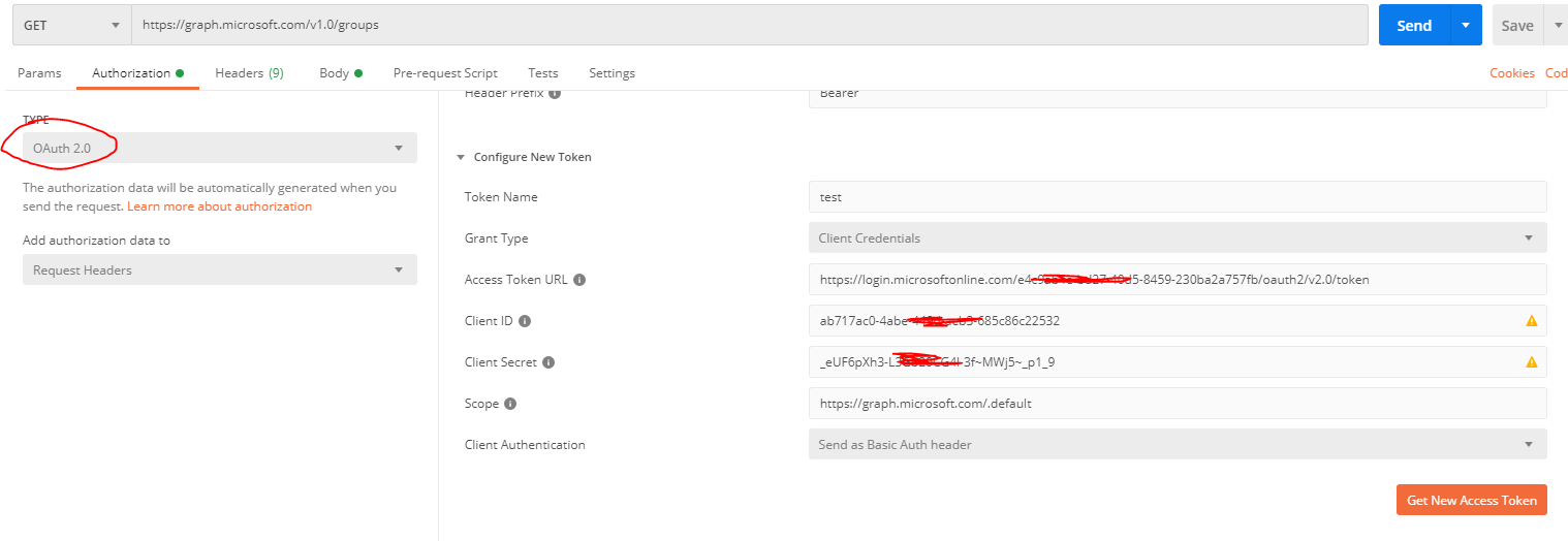 Getting Authorization Requestdenied Message While Using Get Method In Postman Tool For Graph