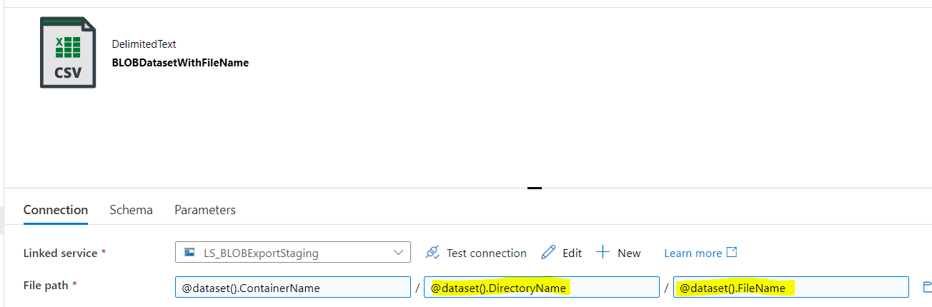 Make Optional Parameters In Csv Dataset Azure Data Factory Microsoft Qanda