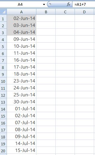 Non sequential date fill - Microsoft Q&A
