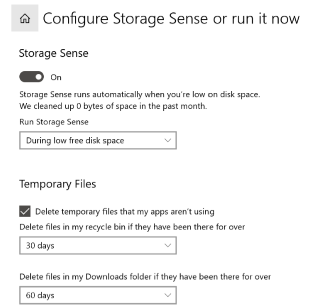 What is STORAGE SENSE? - Microsoft Q&A