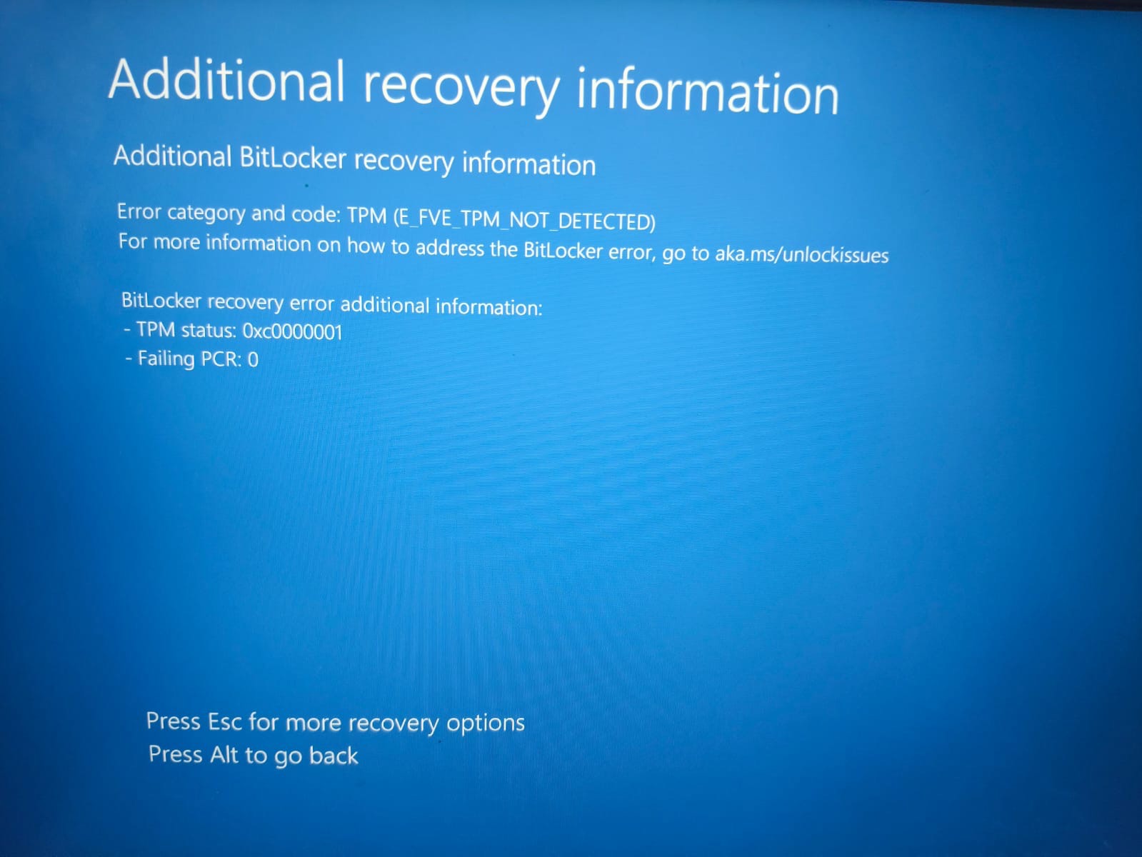 How to fix Bitlocker issue - Microsoft Q&A