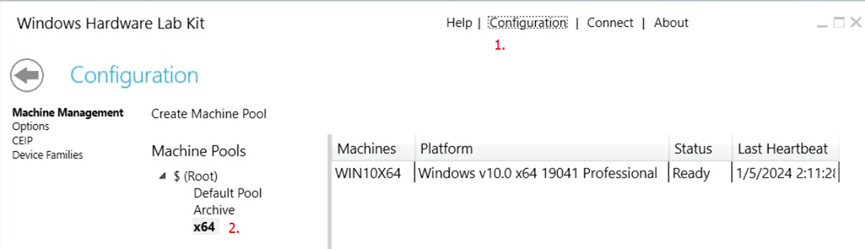 HLK Studio does not show my devices in selection tab. - Microsoft Q&A