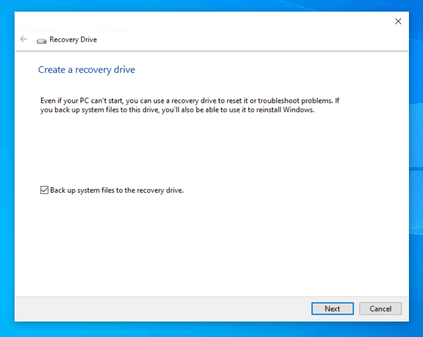 Creating Windows Recovery Image - Microsoft Q&A