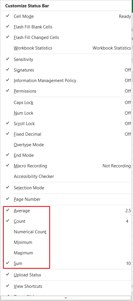 Excel Task Bar formulas are missing and the Zoom function is dead ...
