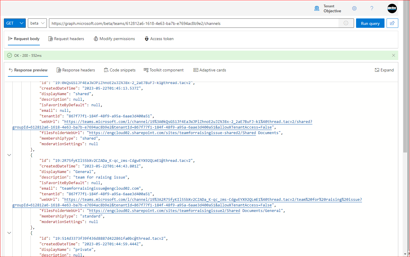 Why does Shared channel member added from graph API doesn't have ...