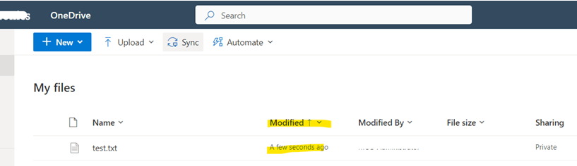 Using One Drive, how do you find the date the file was uploaded to the ...