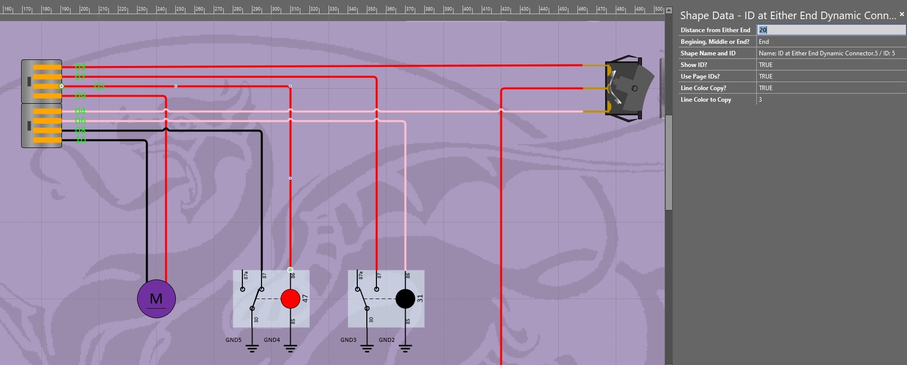 Dynamic connector's text block automatic alignment options - Visio Plan ...
