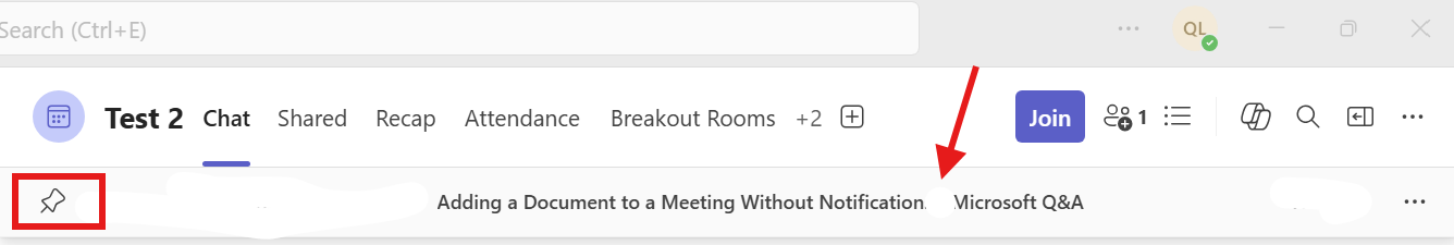 Adding a Document to a Meeting Without Notifications - Microsoft Q&A
