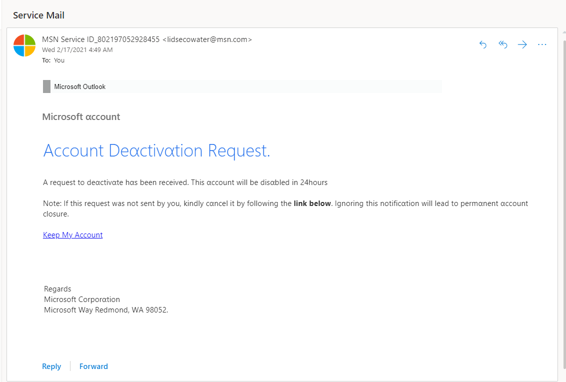 Account deactivation Request - Microsoft Q&A