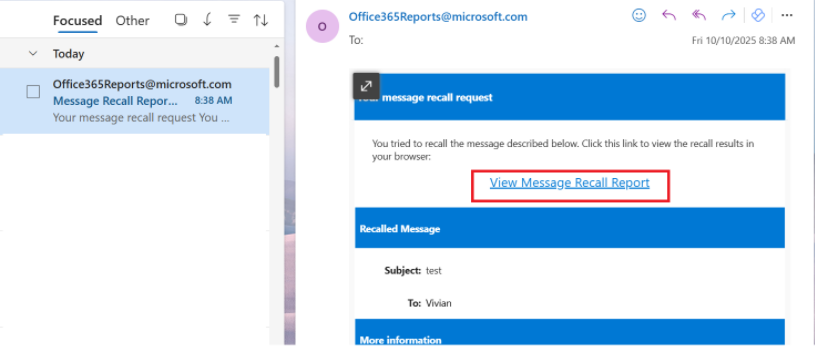 how do I recall an email? - Microsoft Q&A