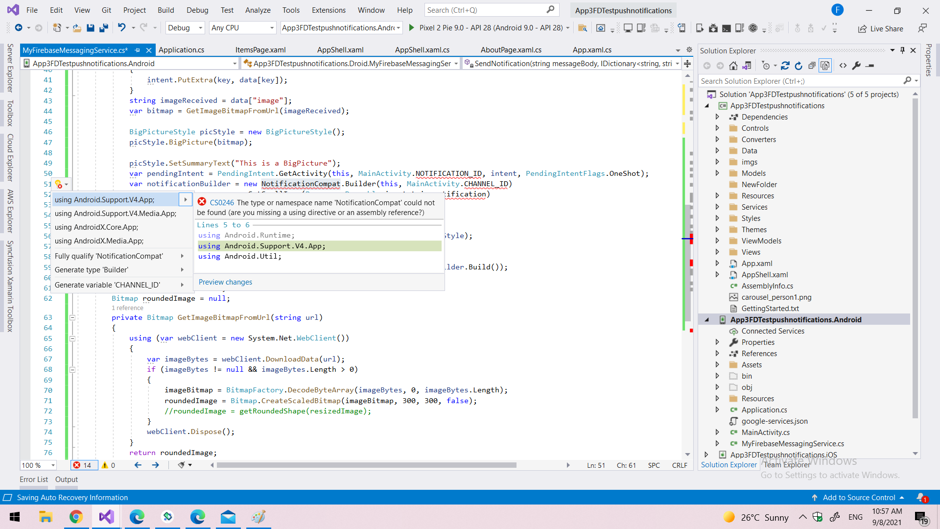 xamarin forms firebase notification UI - Microsoft Q&A xamarin forms firebase notification UI - Microsoft Q&A