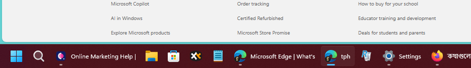 Browser windows in taskbar. need separate icons. - Microsoft Q&A