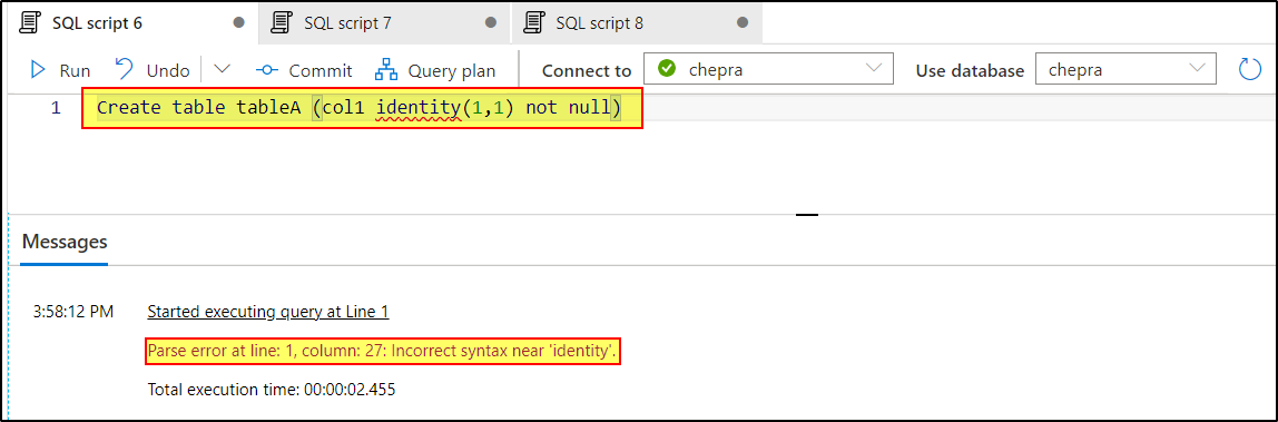 Azure Synapse insert fail - Microsoft Q&A