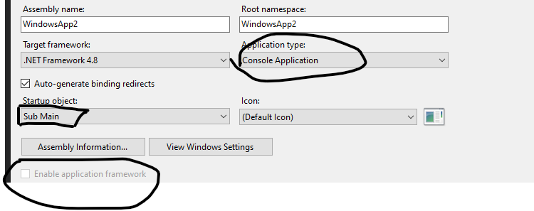 Vb Multithread Code Unable To Turn A Form Application Button Trigger Into A Console Run For