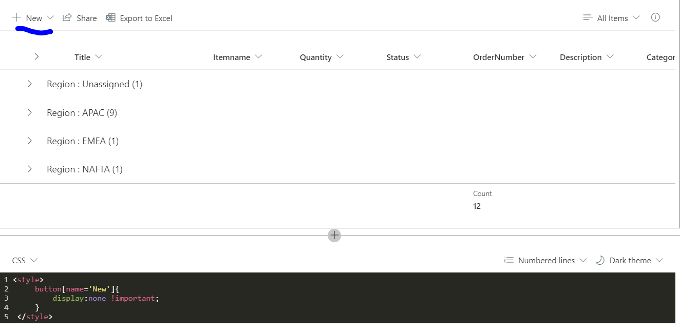 Hide New button in SP online list view in Site Pages - Microsoft Q&A
