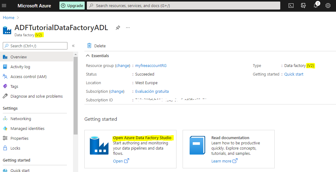 When creating a new Data Flow activity, I cannot choose between Mapping ...