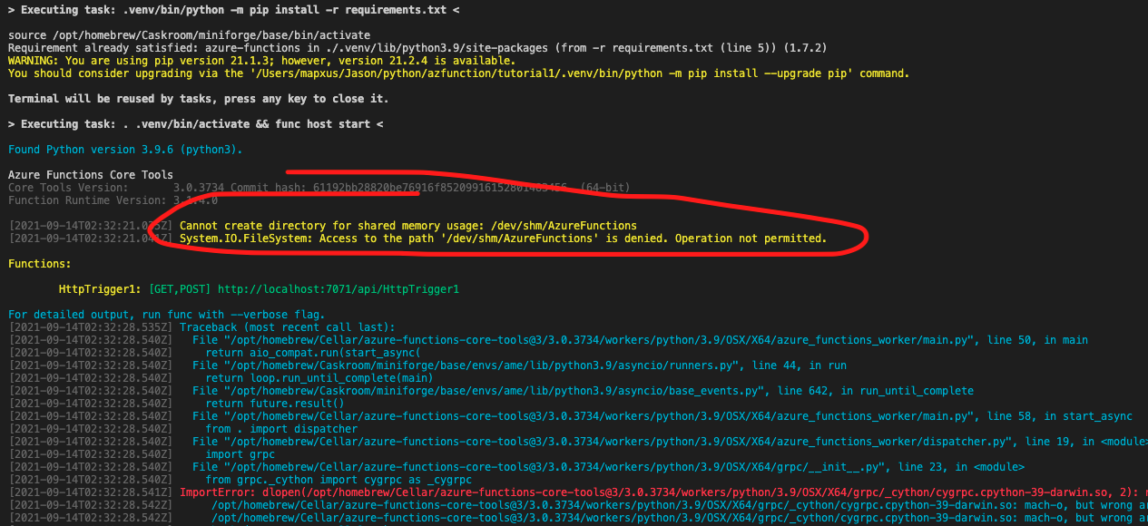 Fail To Run Azure Function On Local Computer Microsoft Qanda