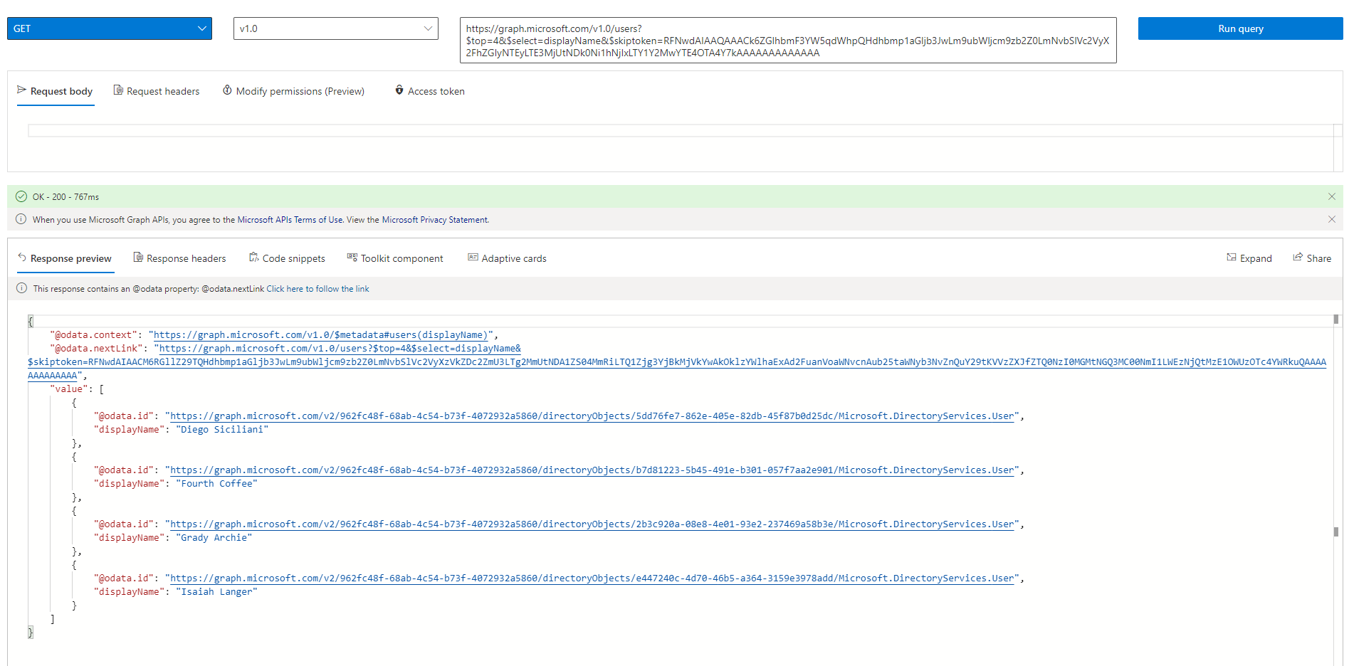 What Is Skiptoken In Queryrequestoptions Microsoft Qanda