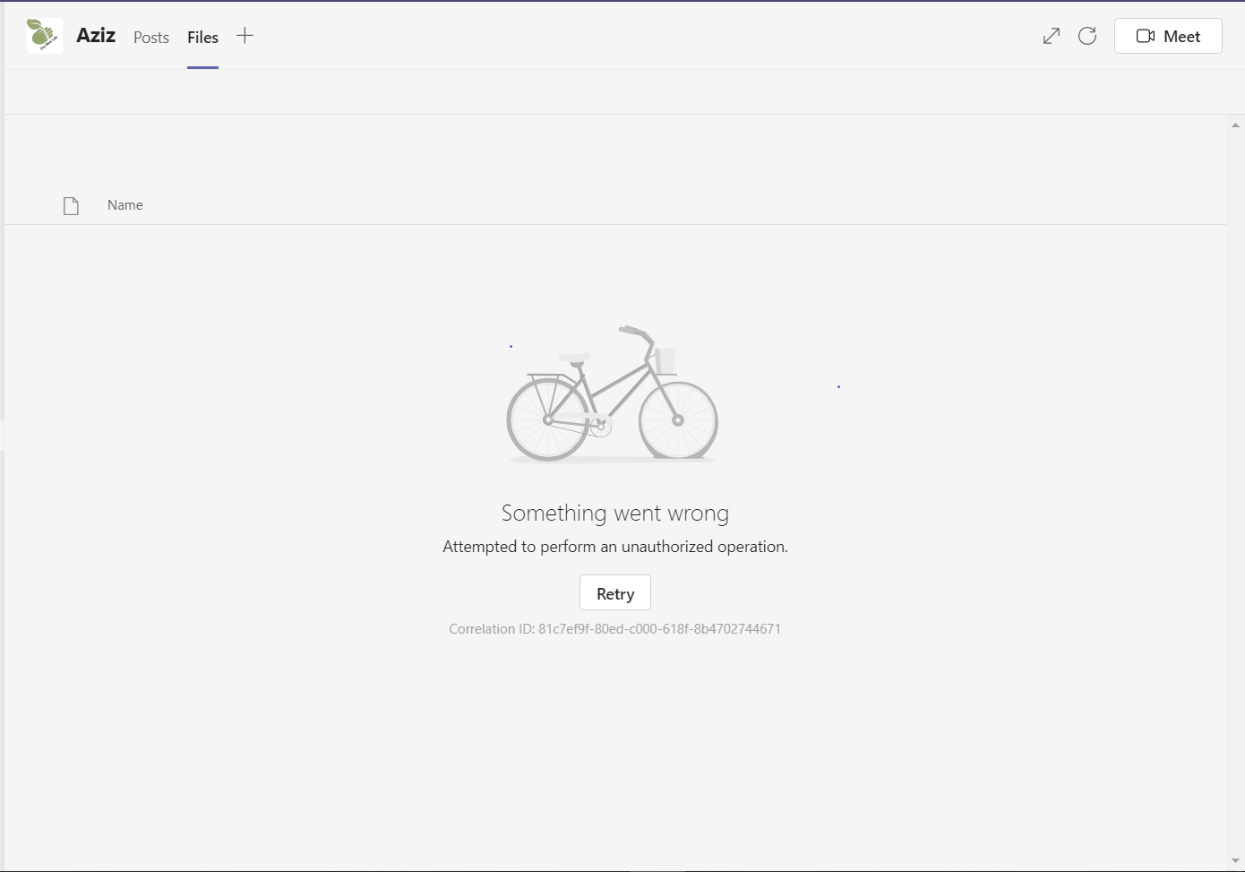 Error "attempted to perform an unauthorized operation" when opening ...