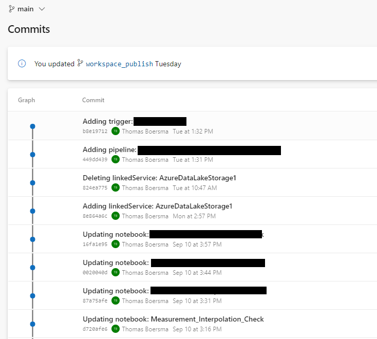 How to see who changed the dataflow or pipeline in Synapse. - Microsoft Q&A
