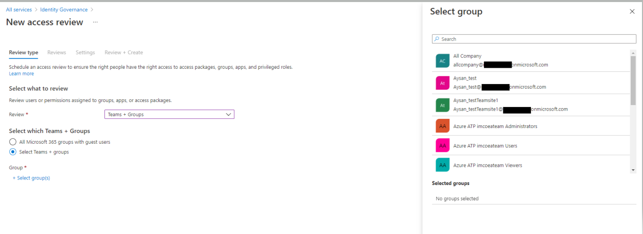 Azure Access review for all groups - Microsoft Q&A